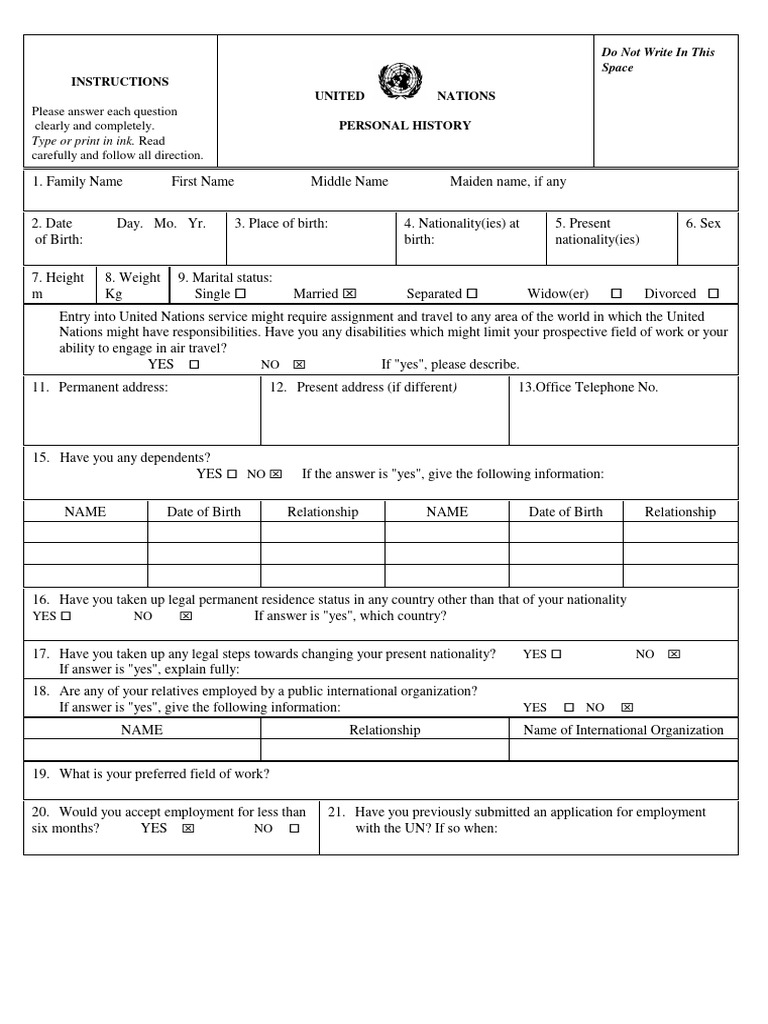 p11 - Personal History Profile - English | PDF | Employment | Salary