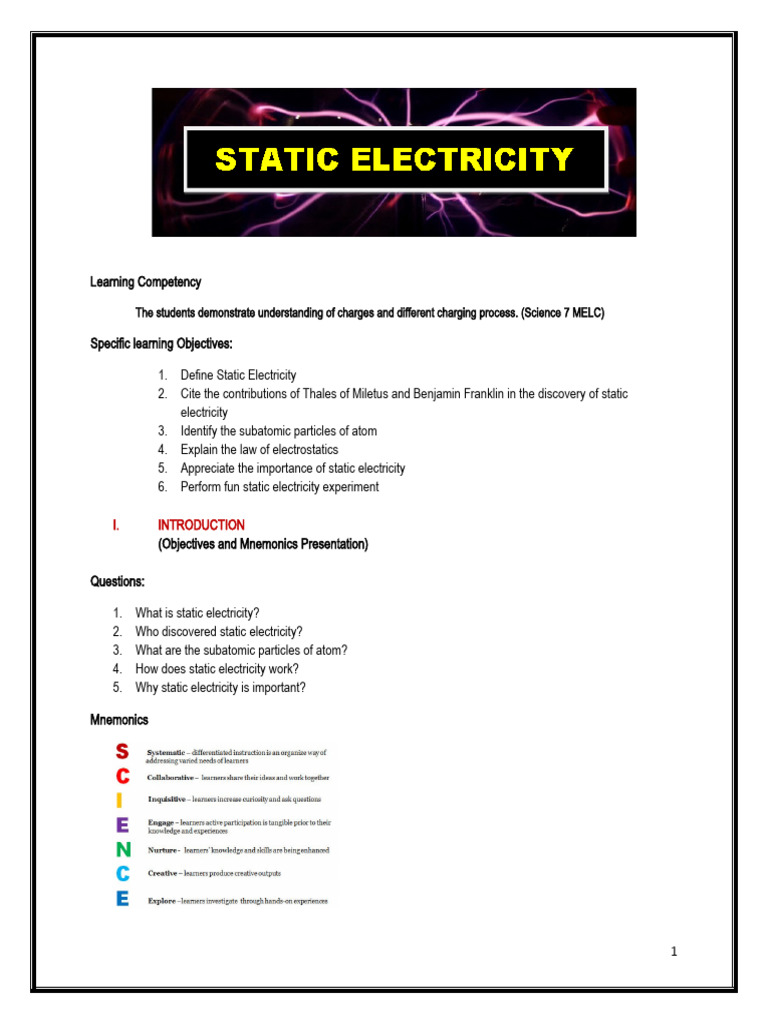 Mid Term Exam Differentiated Instruction | PDF | Electric Charge ...