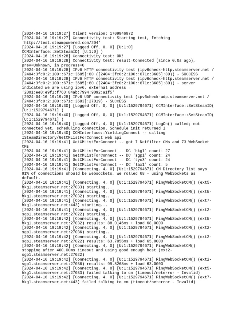 Connection Log | PDF | Telecommunications | Software