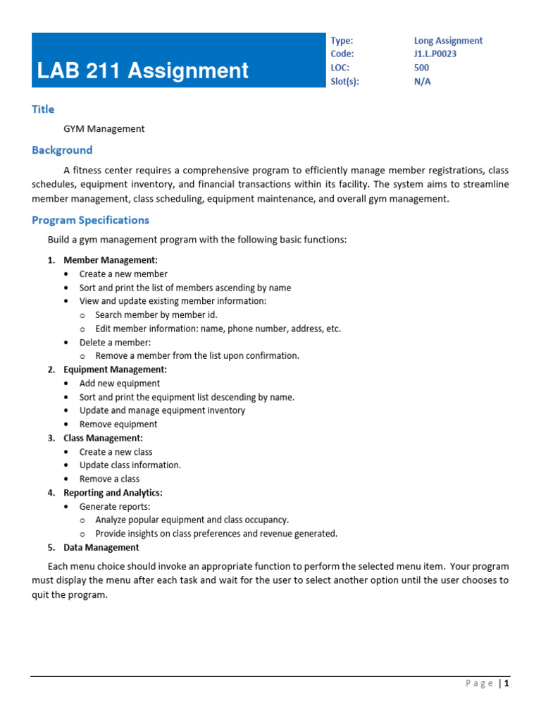 Gym Management System Development Guide | PDF | Menu (Computing) | System Software