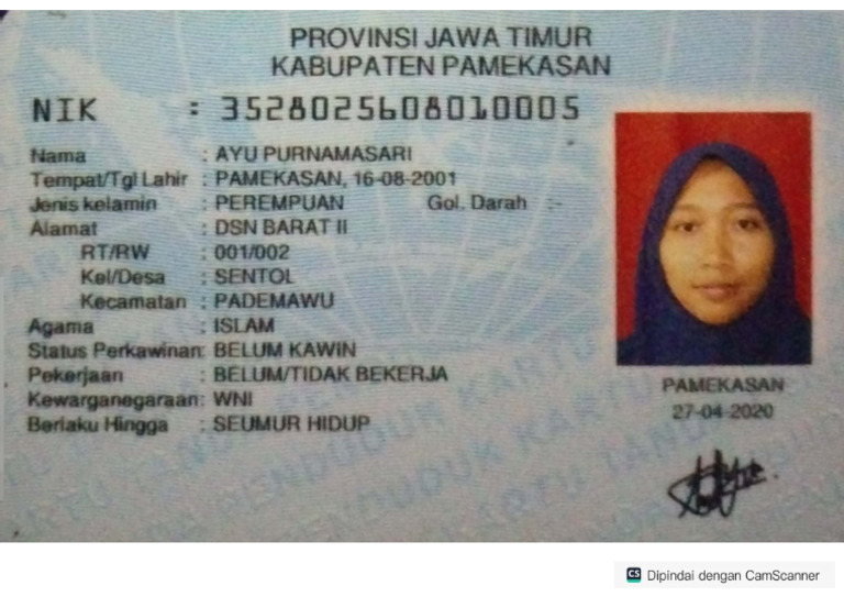 Ayu Purnamasari - KTP | PDF