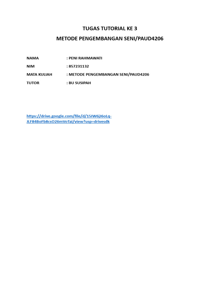 Tugas Tutorial Ke 3 Metode Pengembangan Seni (1) | PDF