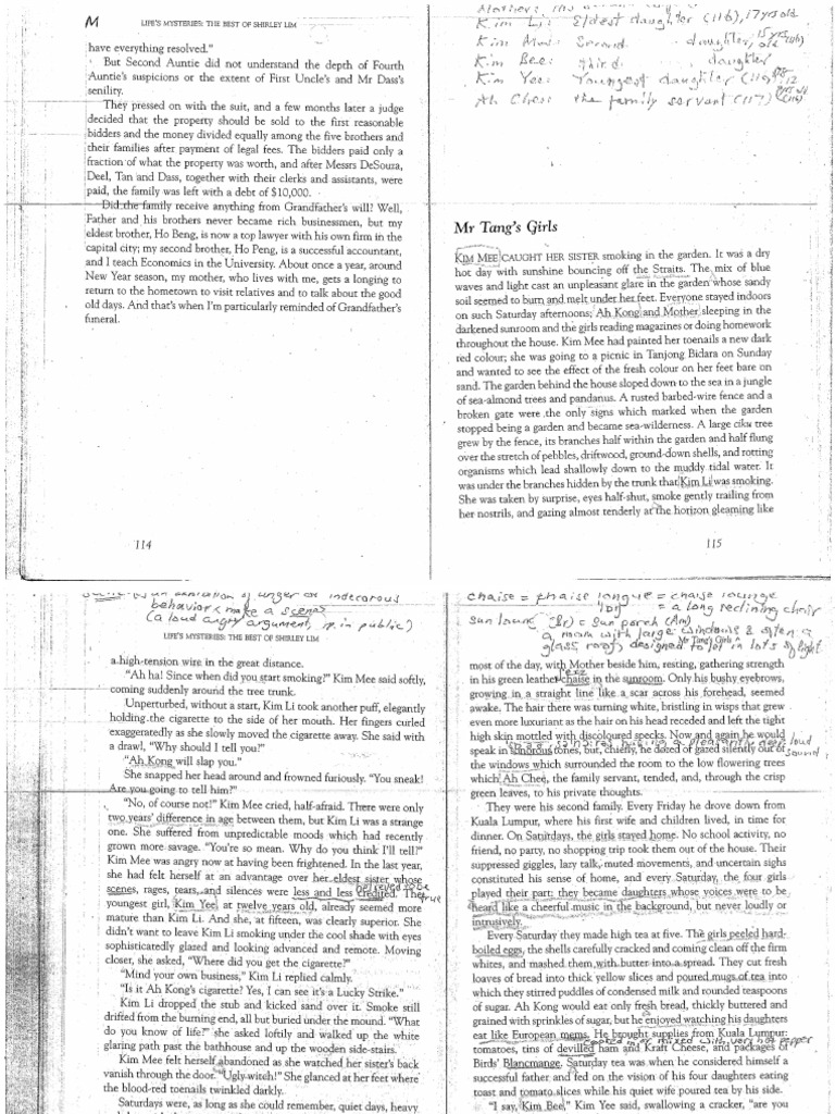 Shirley Geok-Lin Lim MR Tang S Girls | PDF