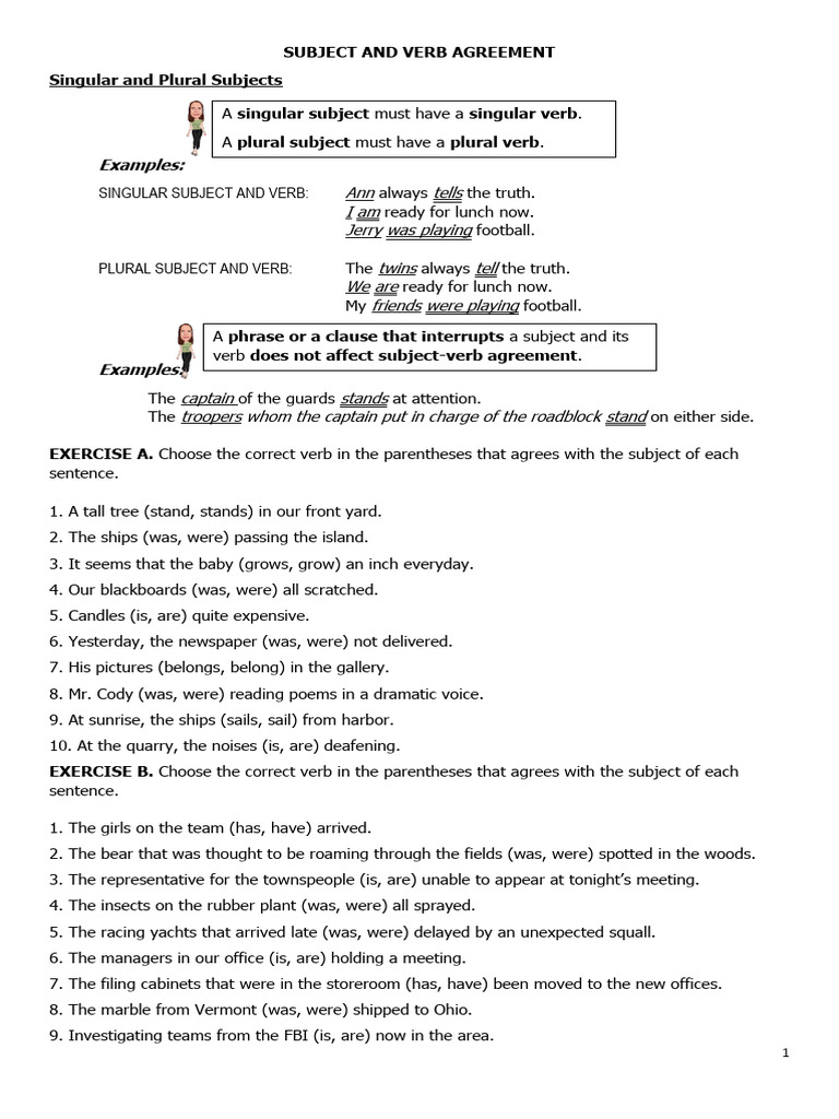 q4 WK 4 Subject and Verb Agreement | Download Free PDF | Grammatical ...