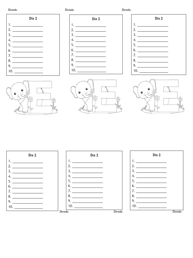 Actividades Con La Letra E | PDF