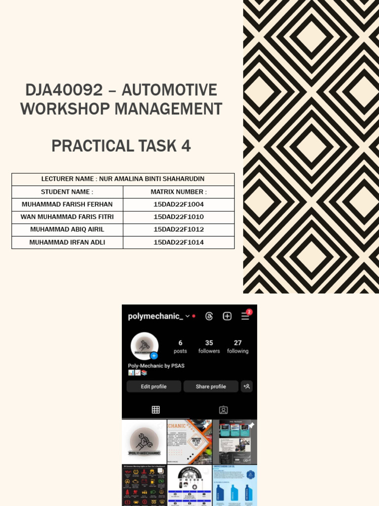 Dja40092 - Automotive Workshop Management | PDF