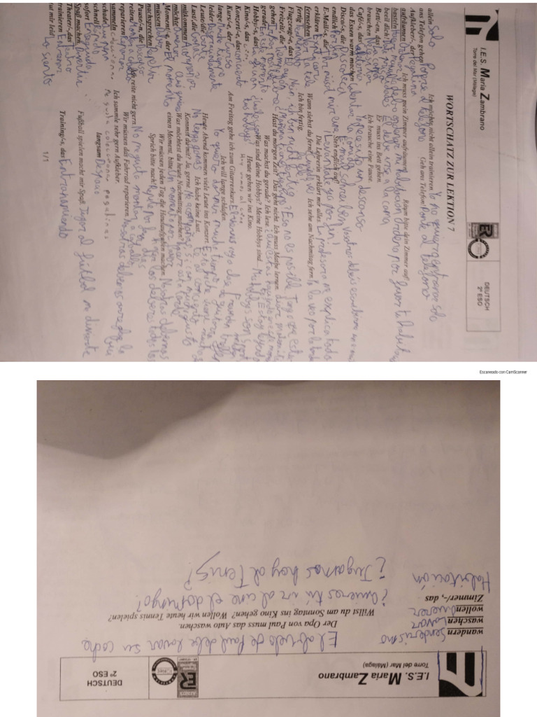 Wortschatz Zur Lektion 7 | PDF