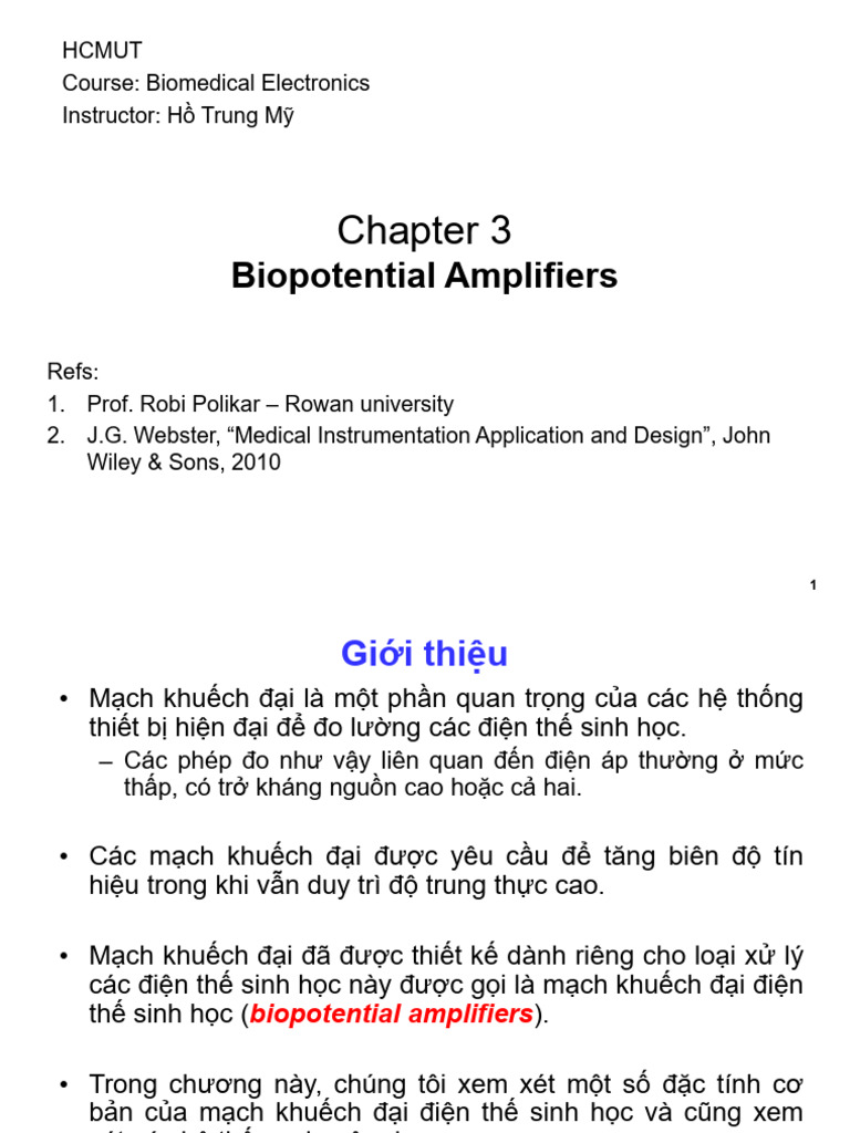 BME - 232 - Ch03 - Biopotential Amplifier | PDF