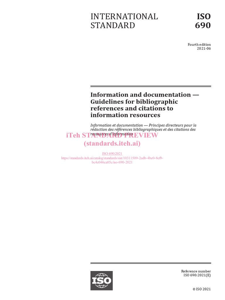 Iso 690 2021 | PDF | Metadata | Information Technology Management