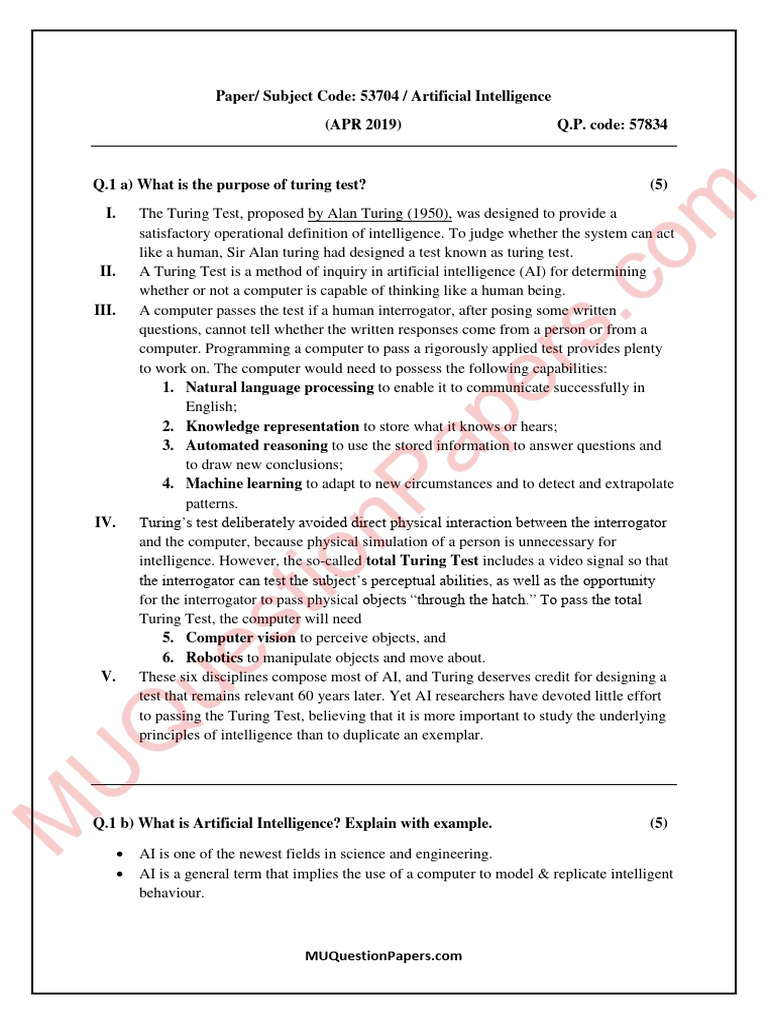 Science Bsc-Information-Technology Semester-5 2019 April Artificial-Intelligence-Cbcs | PDF ...