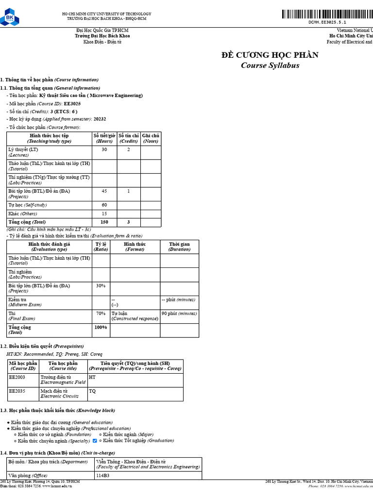 DCMH - Ee3025 Microwave Engineering | PDF
