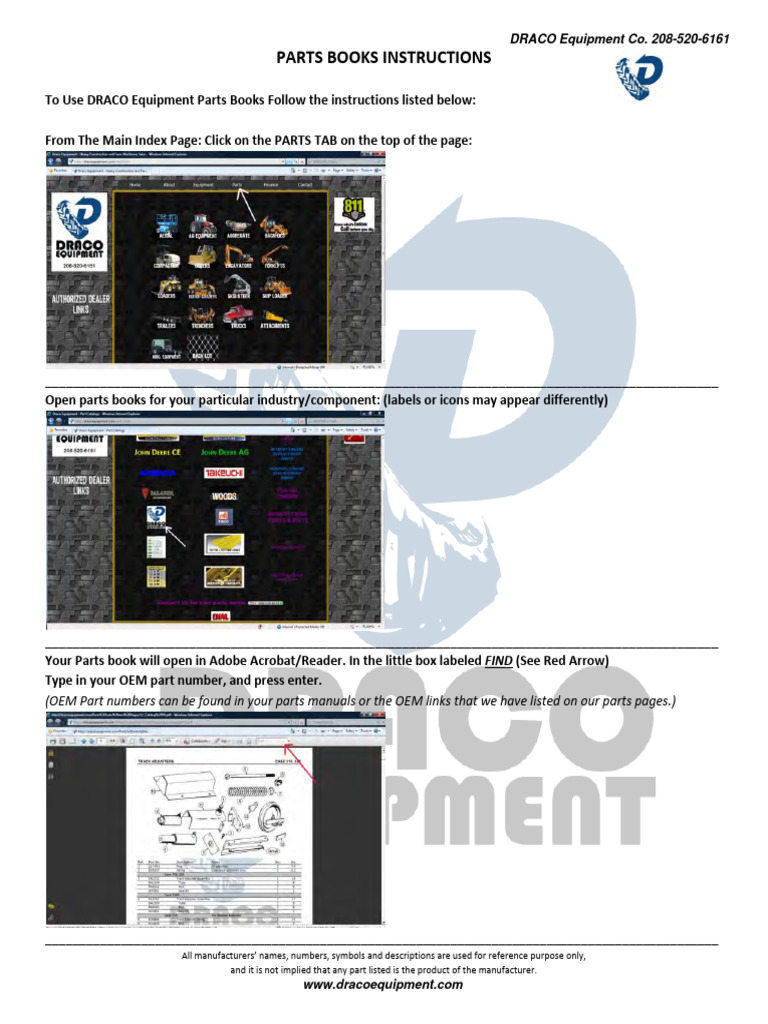 Draco Equipment Parts Guide | PDF | Clutch | Axle