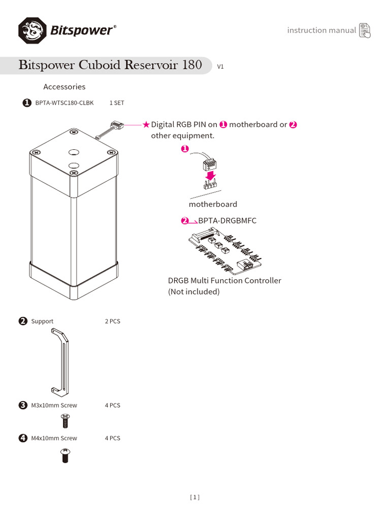 Bpta-Wtsc180-Clbk V1 Ig | PDF
