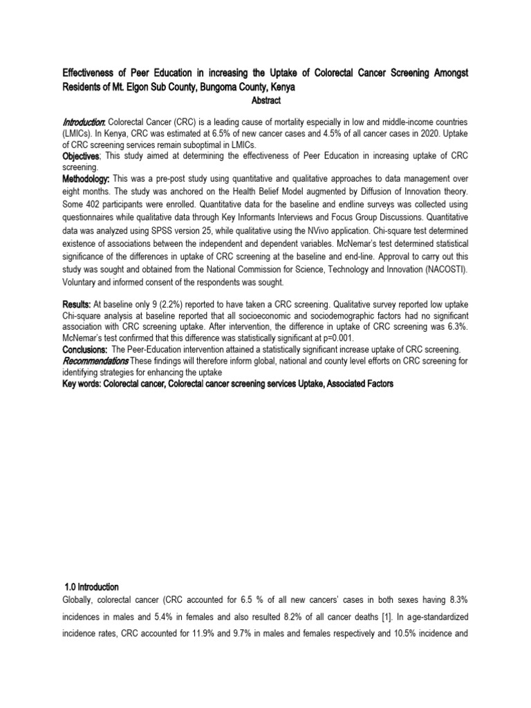 9871 Paper 26226 1 4 20240503 | PDF | Screening (Medicine) | Statistics