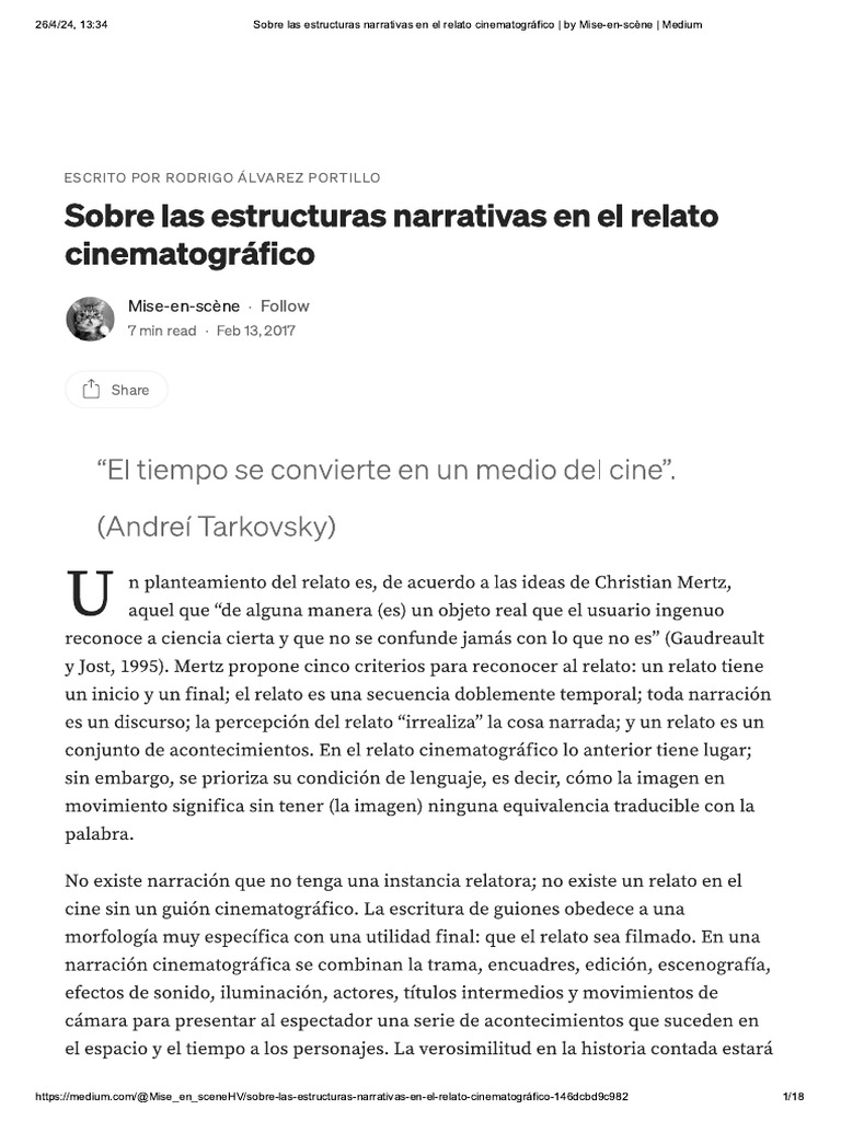 Sobre Las Estructuras Narrativas En El Pdf