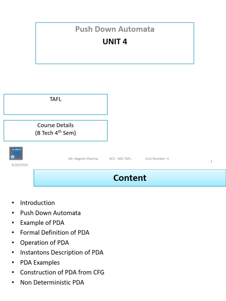 Unit 4 TAFL | PDF | Formal Methods | Metalogic