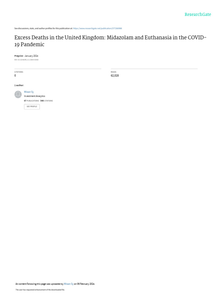 Wilson Sy - Excess Deaths in The United Kingdom-Midazolam and ...