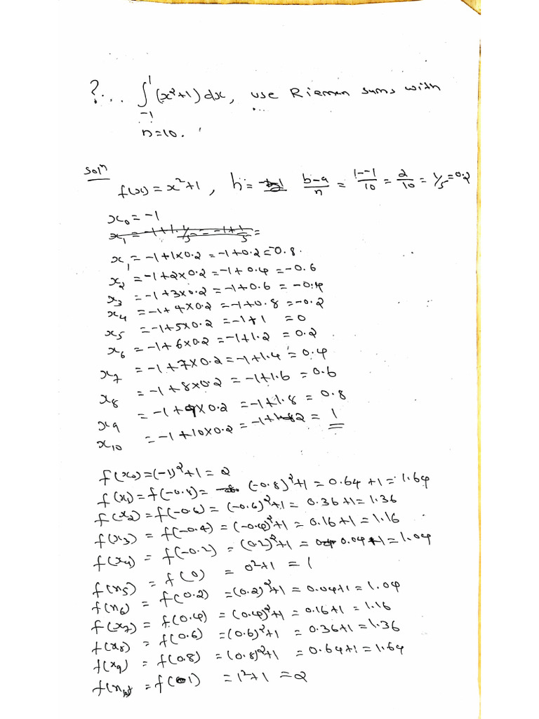 1 Rieman Sum | PDF