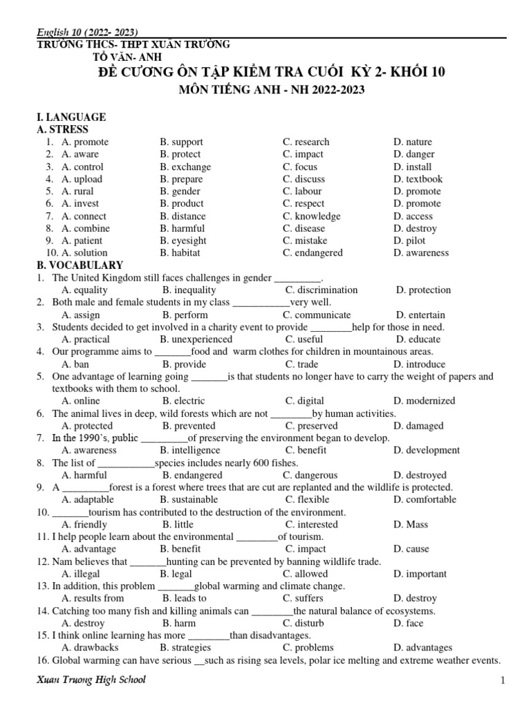 De Cuong ck2 Anh 10 | Download Free PDF | Natural Environment | World Wide Fund For Nature