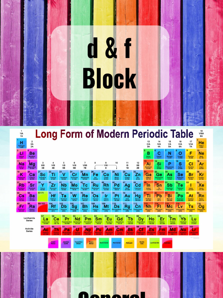 The D & F Block Elements - Class 12 Chemistry | PDF | Melting | Materials Science