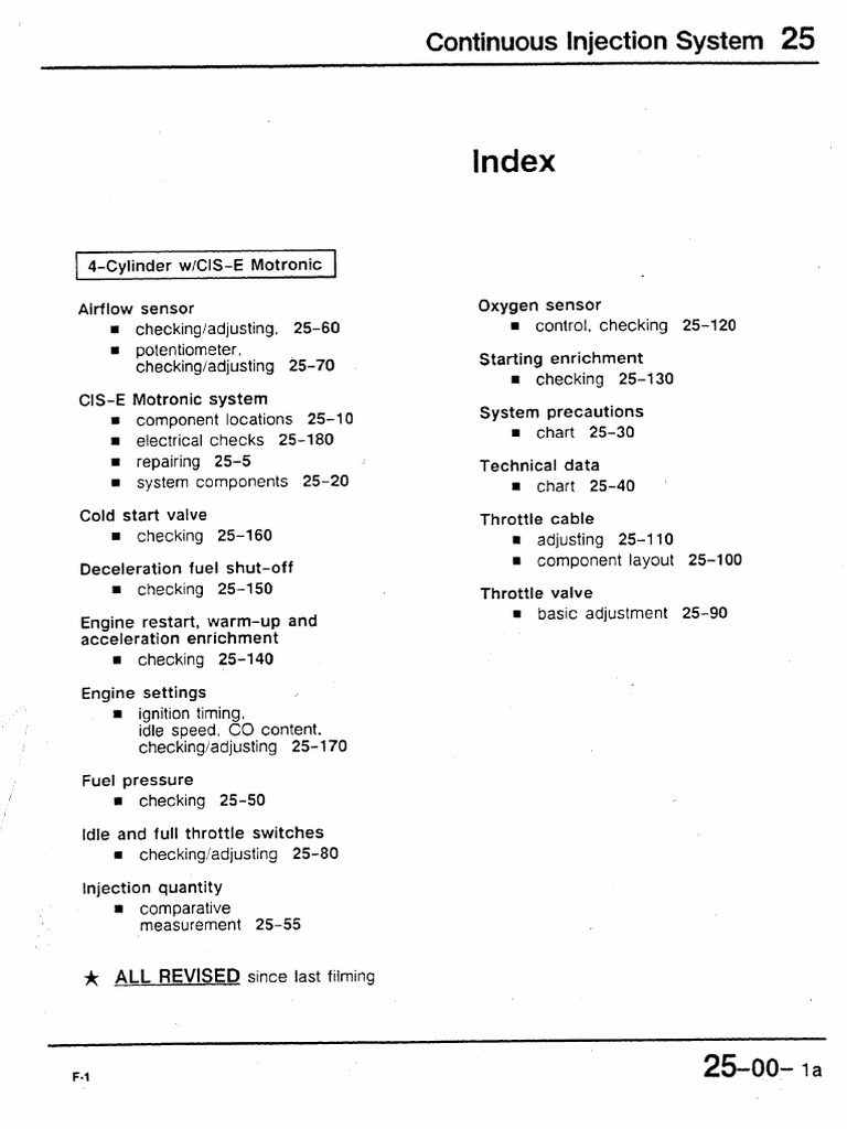 Audi 80-90 B3 (1986-1991) Service Manual - Fuel Injection - Continuous ...