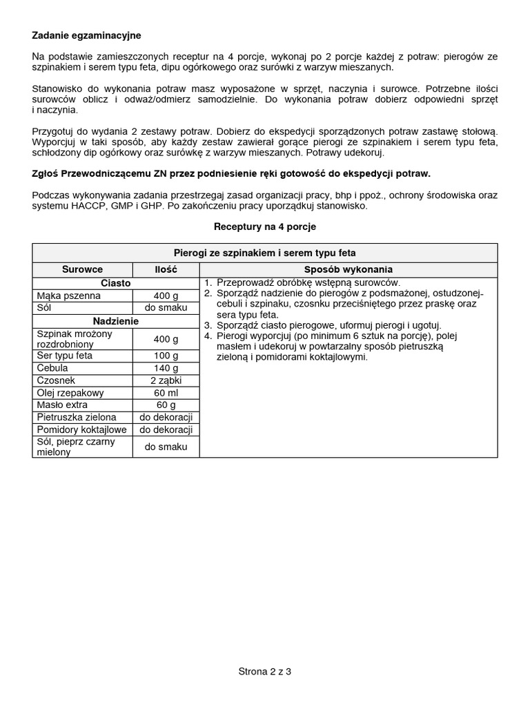 Zadanie Egzaminacyjne | PDF