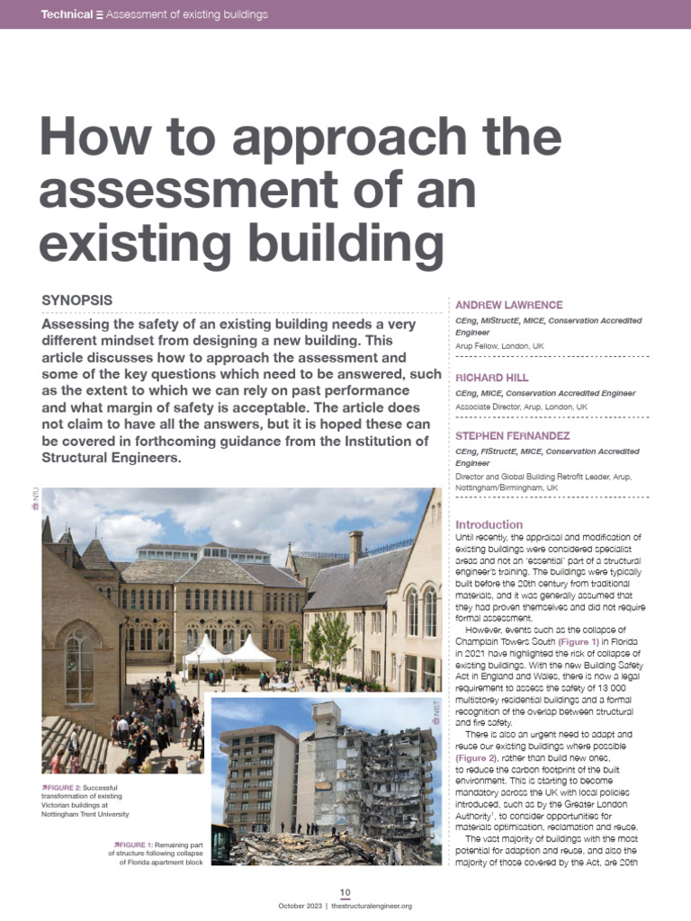 How To Approach The Assessment of An Existing Building | PDF | Risk ...