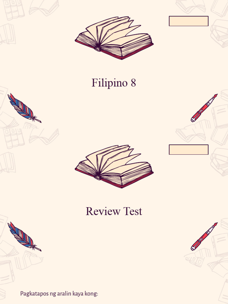 Filipino 8 Review Test | PDF
