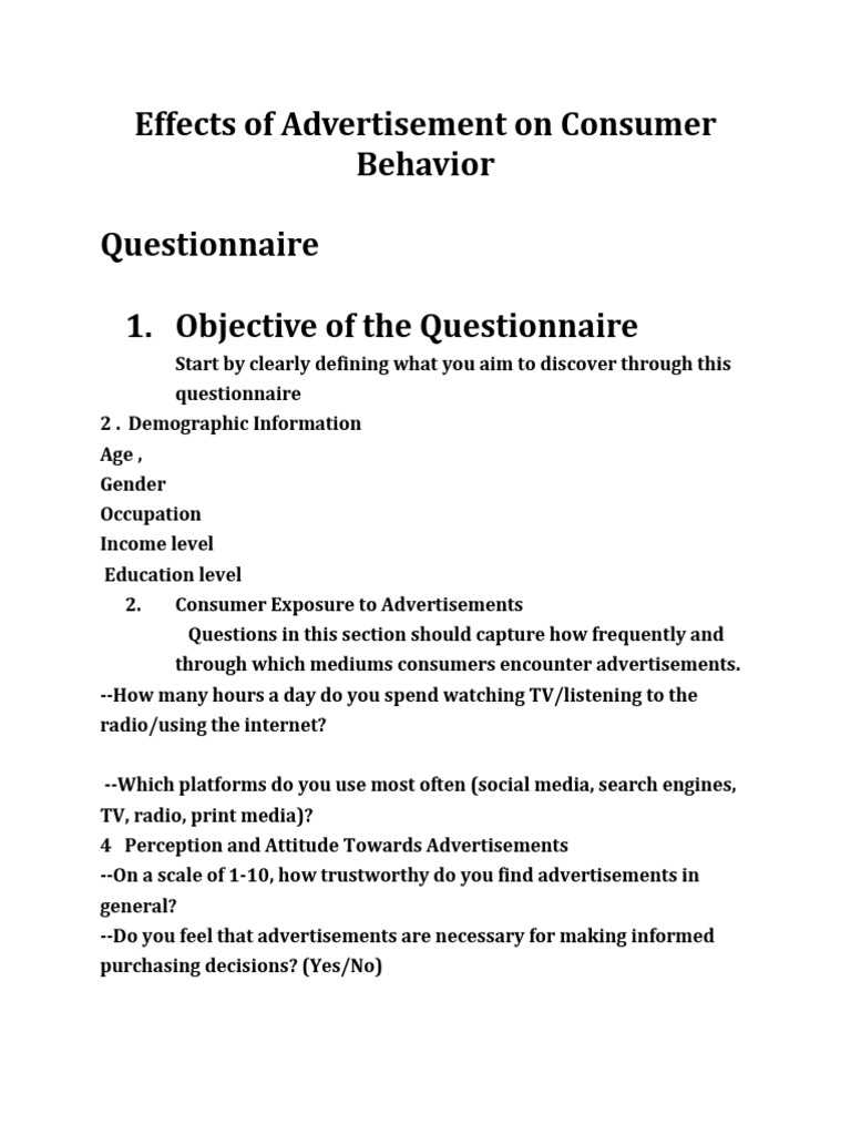Effects of Advertisement On Consumer Behavior | PDF | Advertising ...