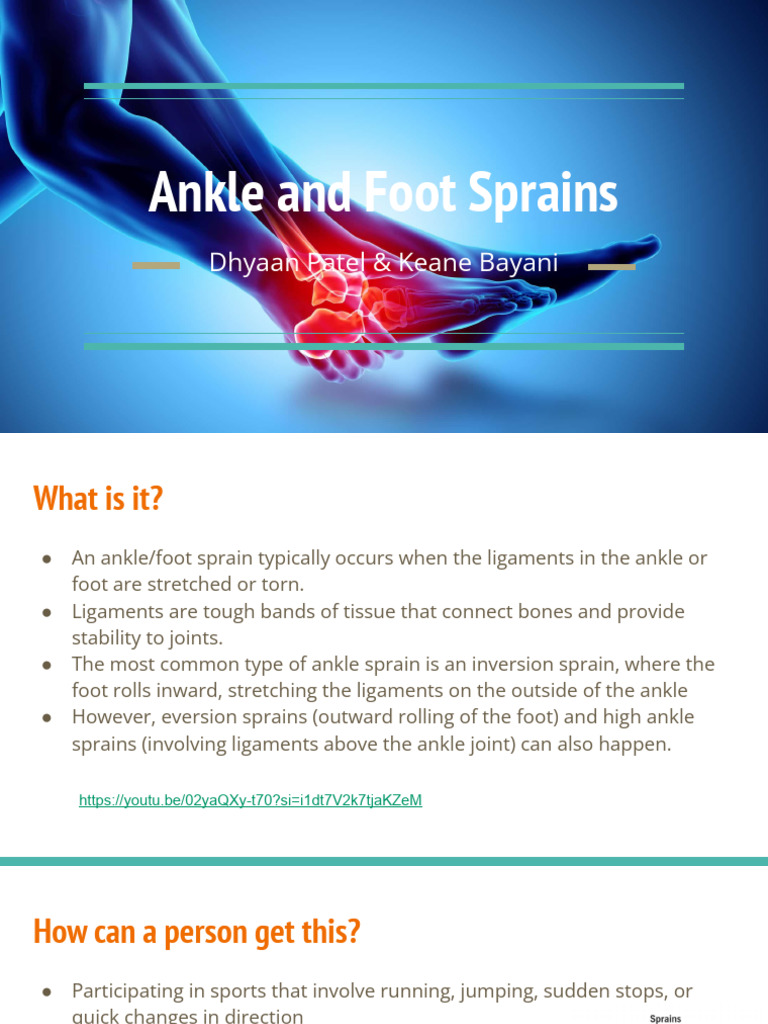 Ankle and Foot Sprains | PDF | Wellness | Lifestyle