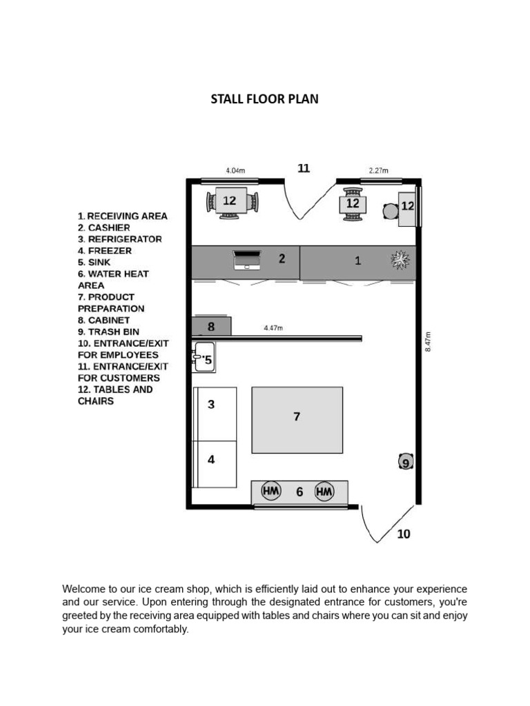 Stall Floor Plan | PDF | Cooking, Food & Wine
