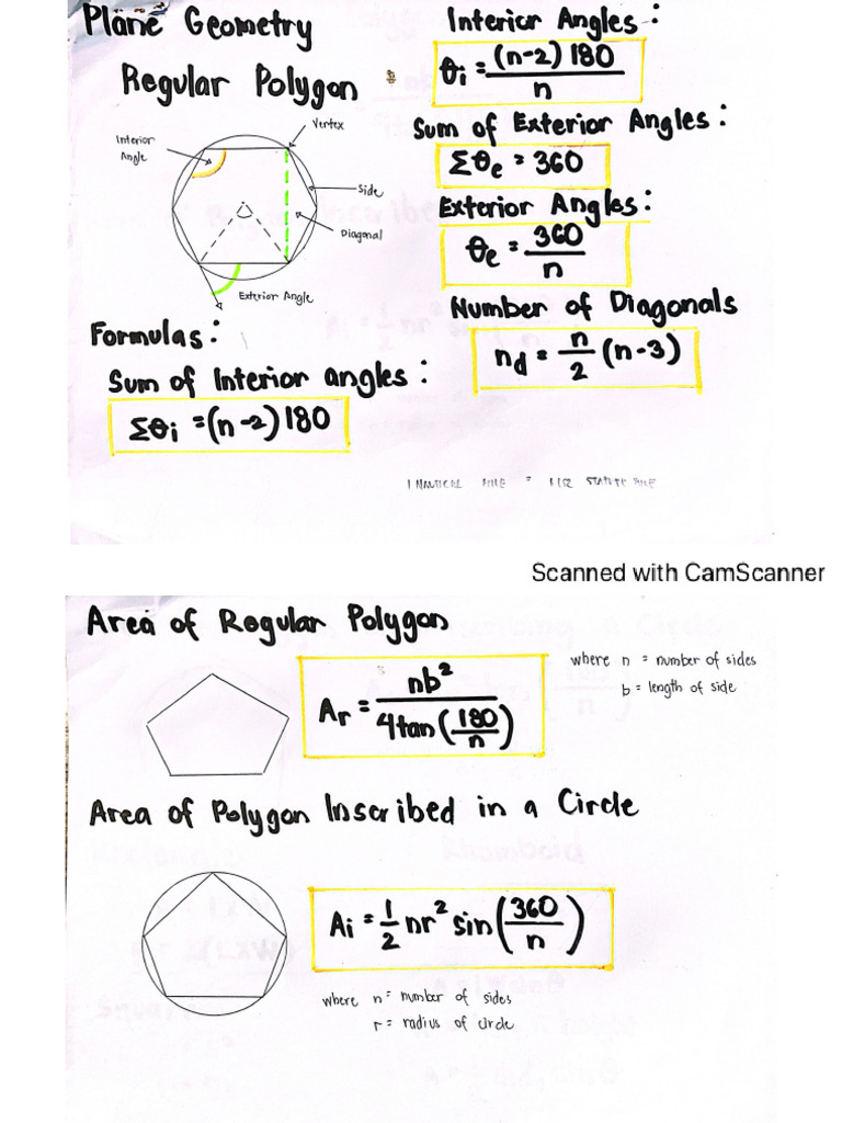 Formulas Geometry | PDF