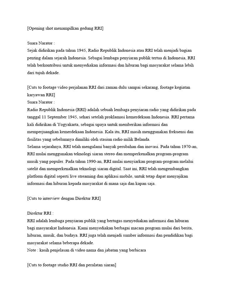 Naskah RRI | PDF | Perjalanan | Seni
