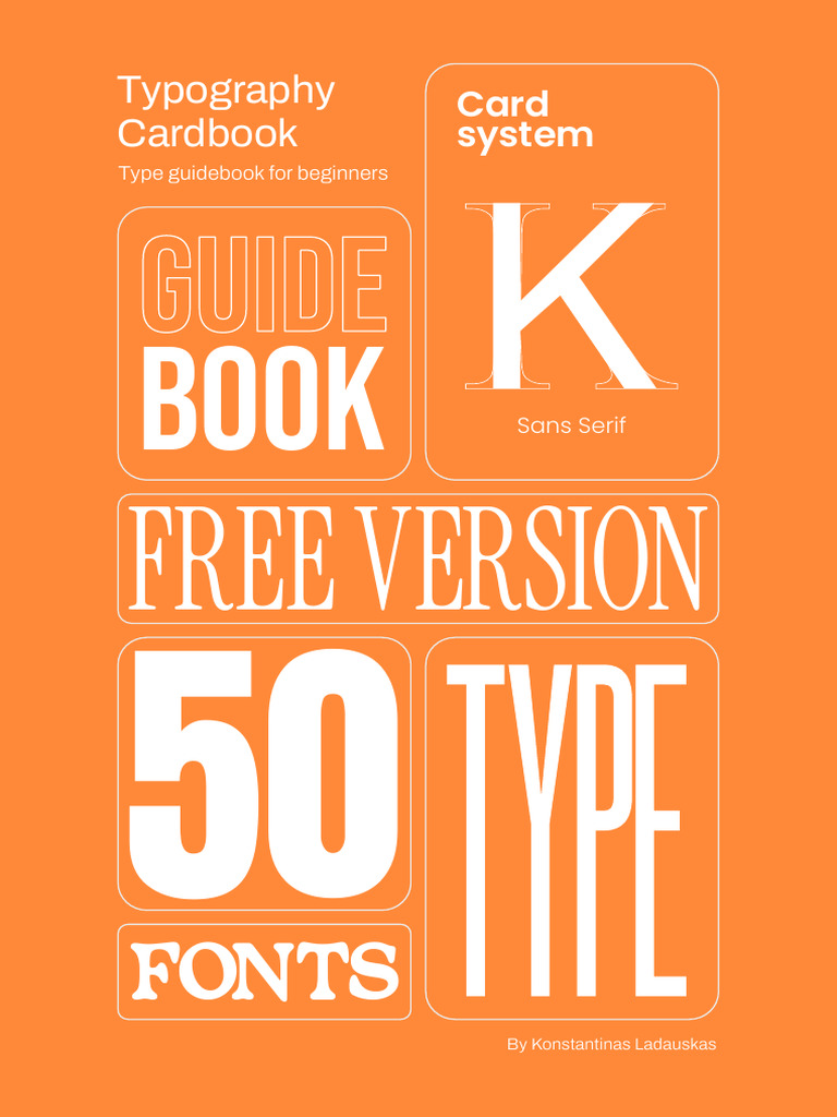 Typography Cardbook Free Version | Download Free PDF | Typefaces | Serif