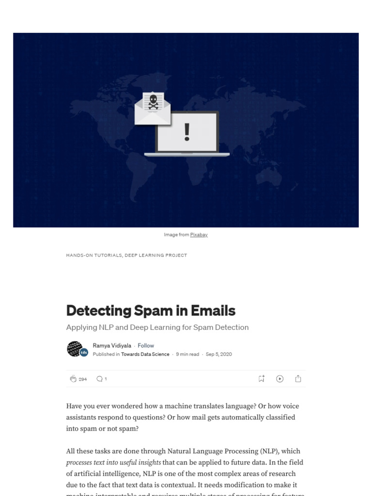 Detecting Spam in Emails. Applying NLP and Deep Learning For Spam - by ... Detecting Spam in Emails. Applying NLP and Deep Learning For Spam - by ...