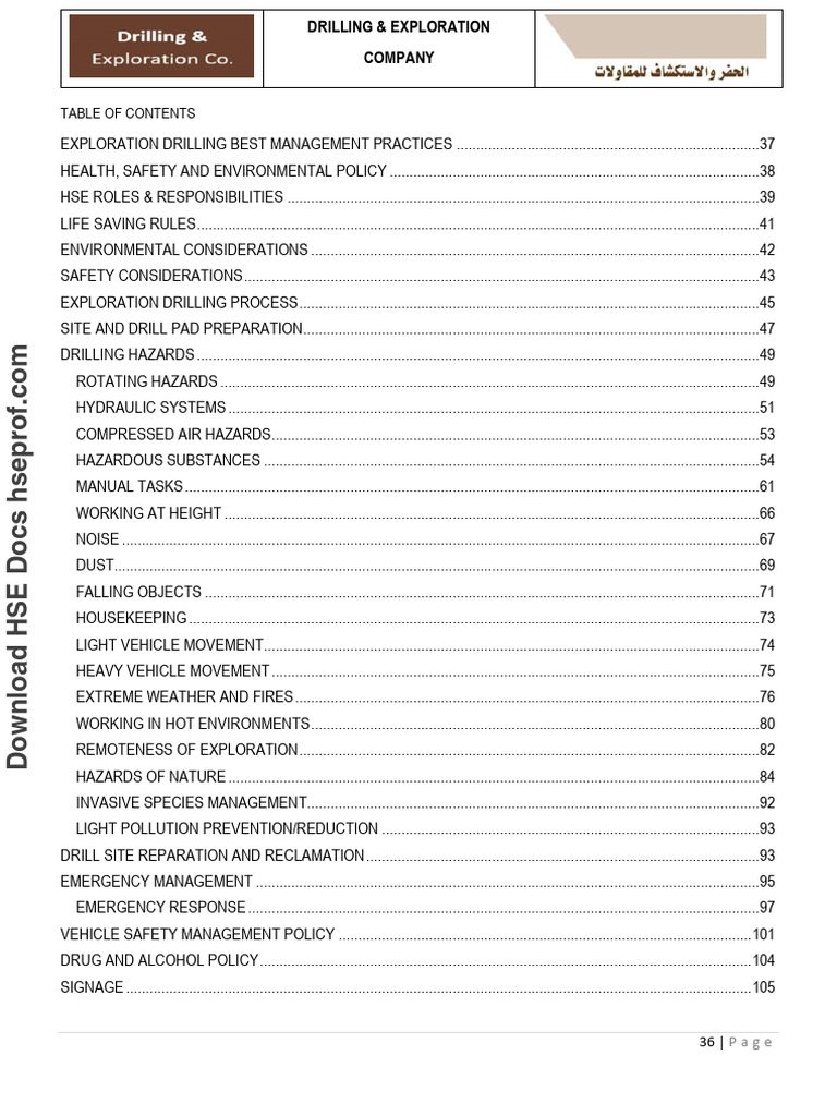 Drilling & Exploration | Download Free PDF | Occupational Safety And ...