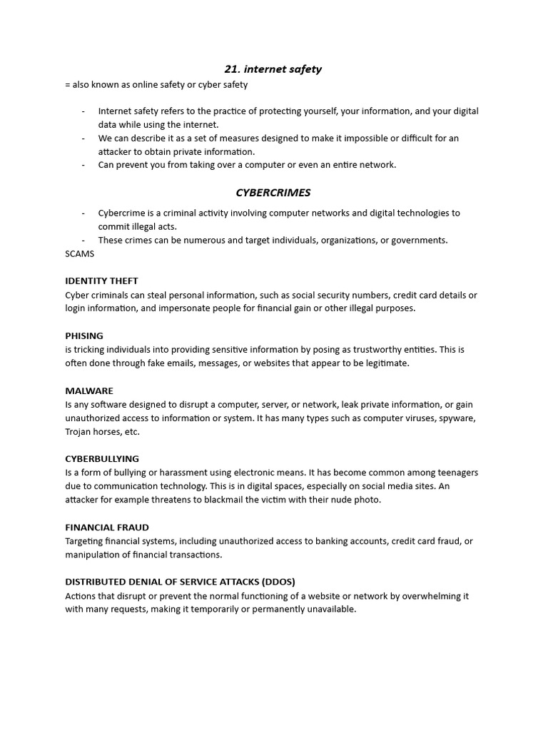 Internet Safety | PDF | Cybercrime | Information Age