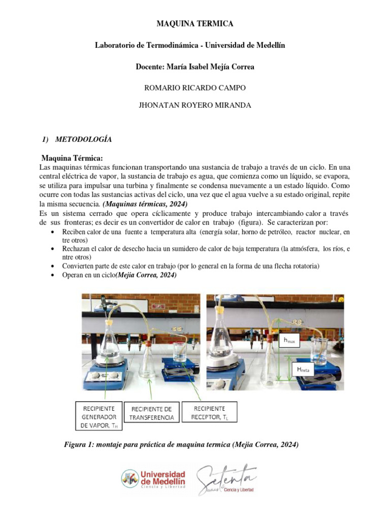 Funcionamiento de Máquinas Térmicas | PDF | Calor | Temperatura