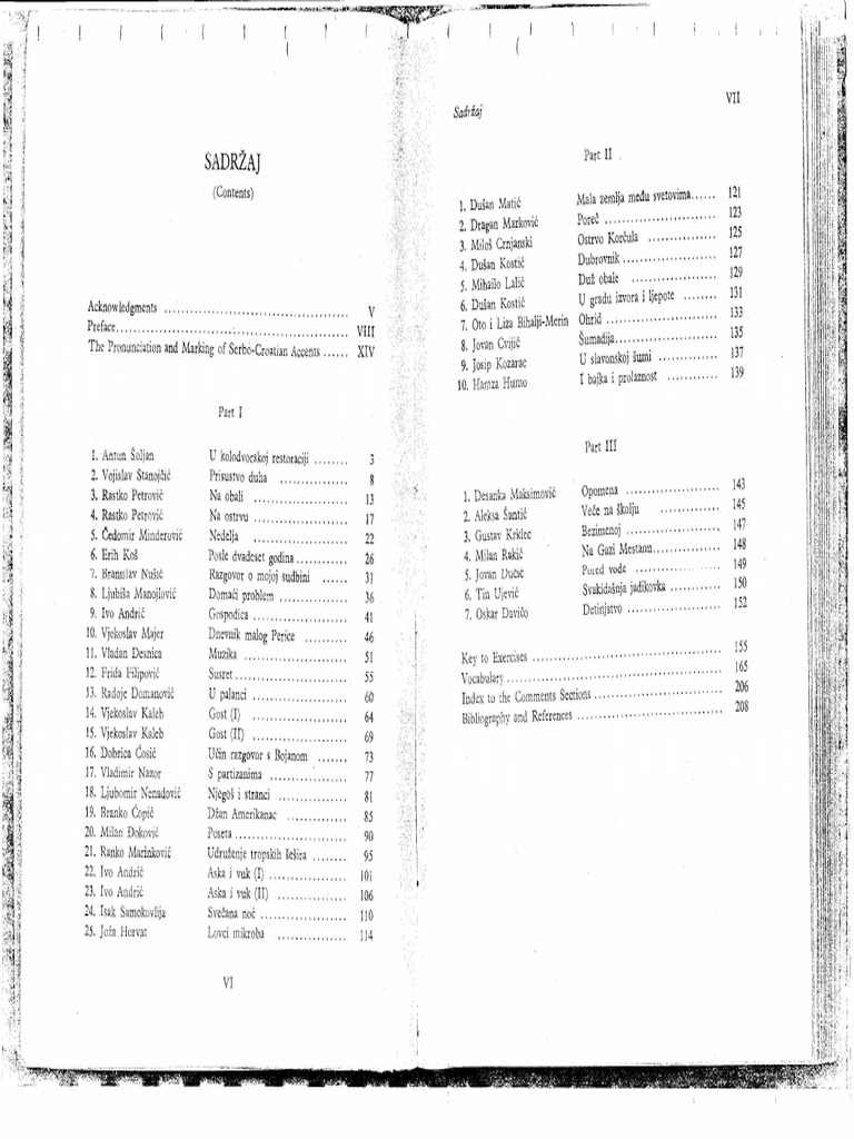 19 Serbo-Croatian Reading Passages With Comments, Exercises, Vocabulary ...