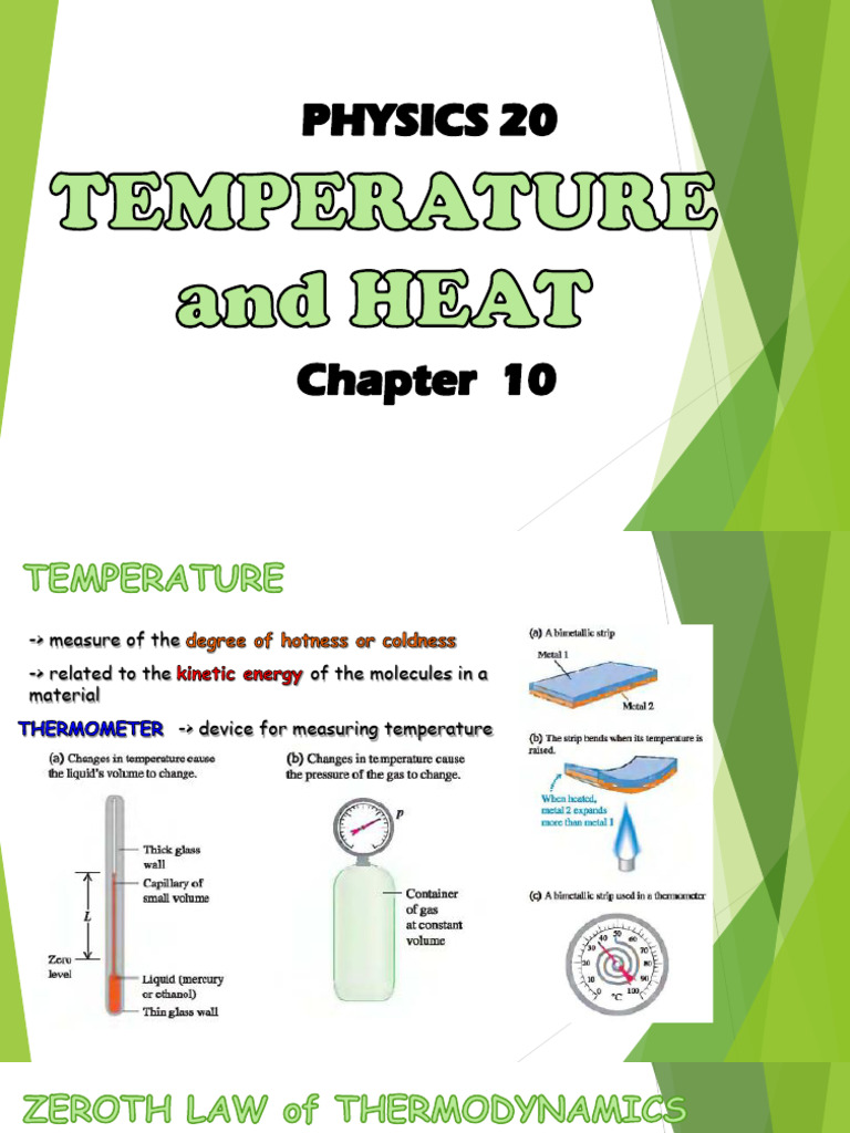 PHYS-20-Chapter-10-TemperatureHeat | PDF | Thermal Expansion | Temperature
