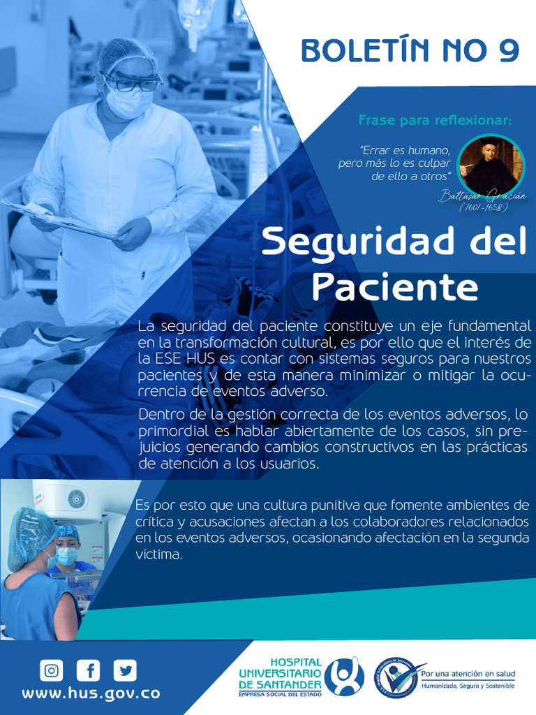 Boletin 9-Seguridad Del Paciente | PDF | Medicina | Especialidades Medicas
