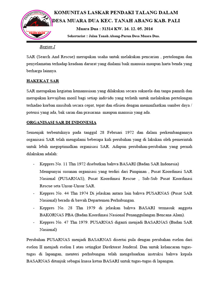 Materi SAR Bagian I | PDF