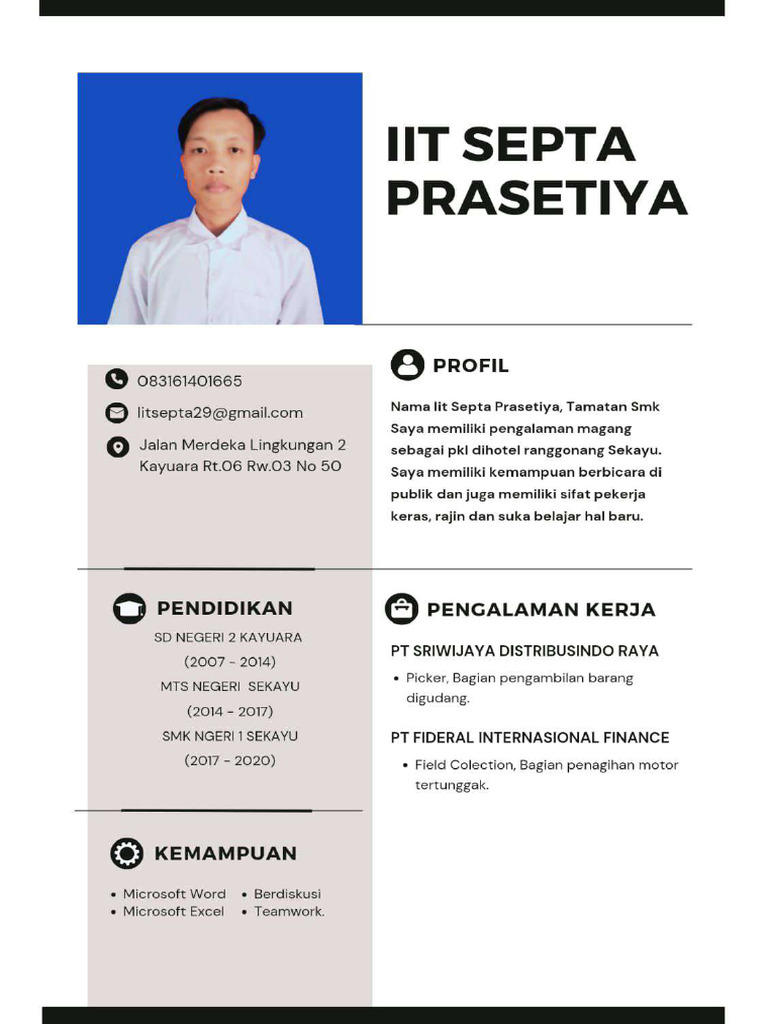 CV - Iit Septa Prasetiya | PDF