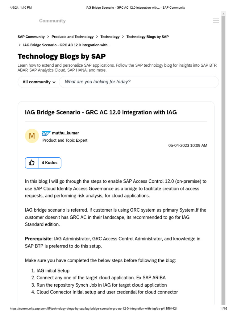IAG Bridge Scenario - GRC AC 12.0 Integration With... - SAP Community ...
