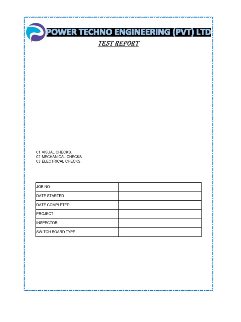 Test Report Simple | PDF | Insulator (Electricity) | Electrical Engineering