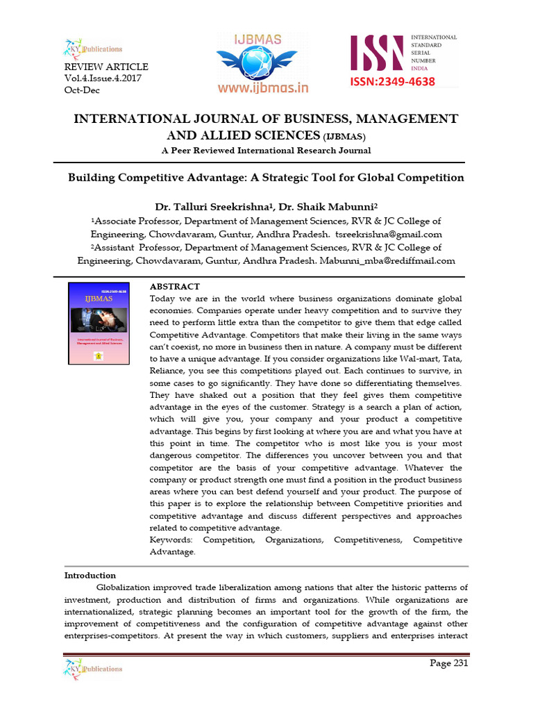 Building Competitive Advantage a Strateg | PDF | Competitive Advantage | Strategic Management