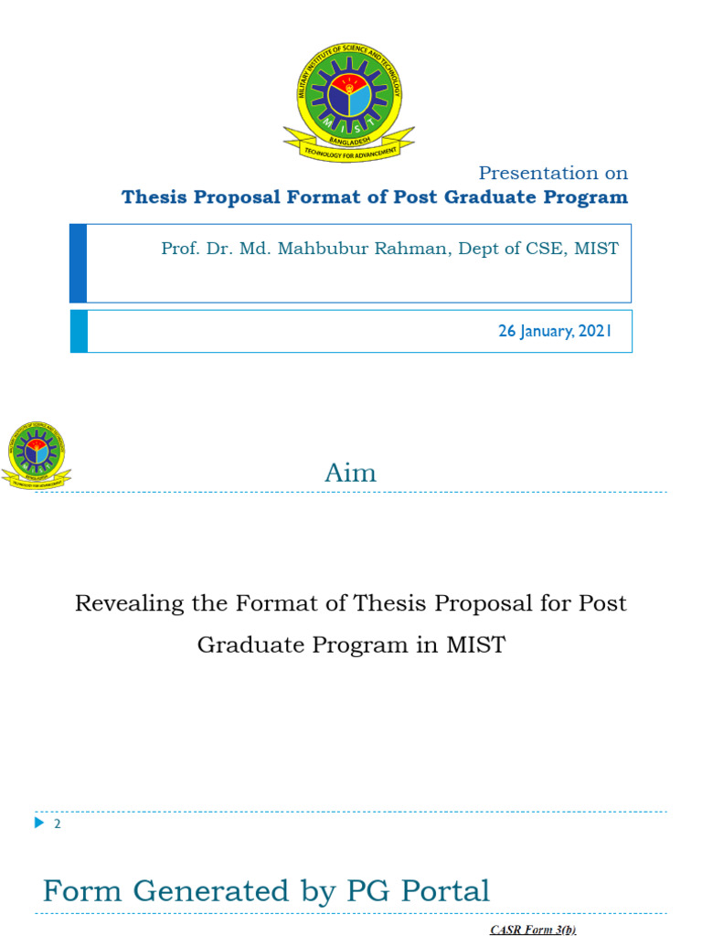 PG-Thesis-Proposal-Format and Reference Guide | PDF | Citation | Bracket