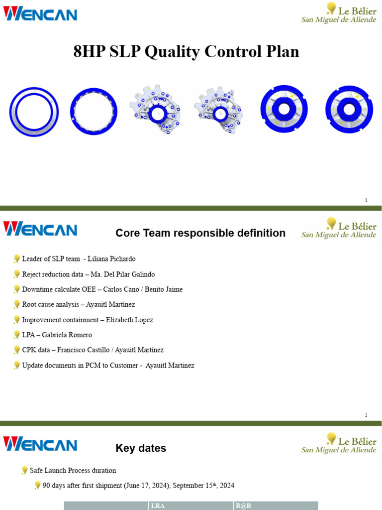 SLP Quality Control Plan 8HP Project (1) | PDF | Quality