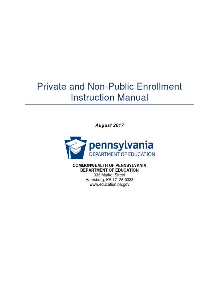 1 Private and NonPublic Schools Instruction Manual | PDF | Preschool ...