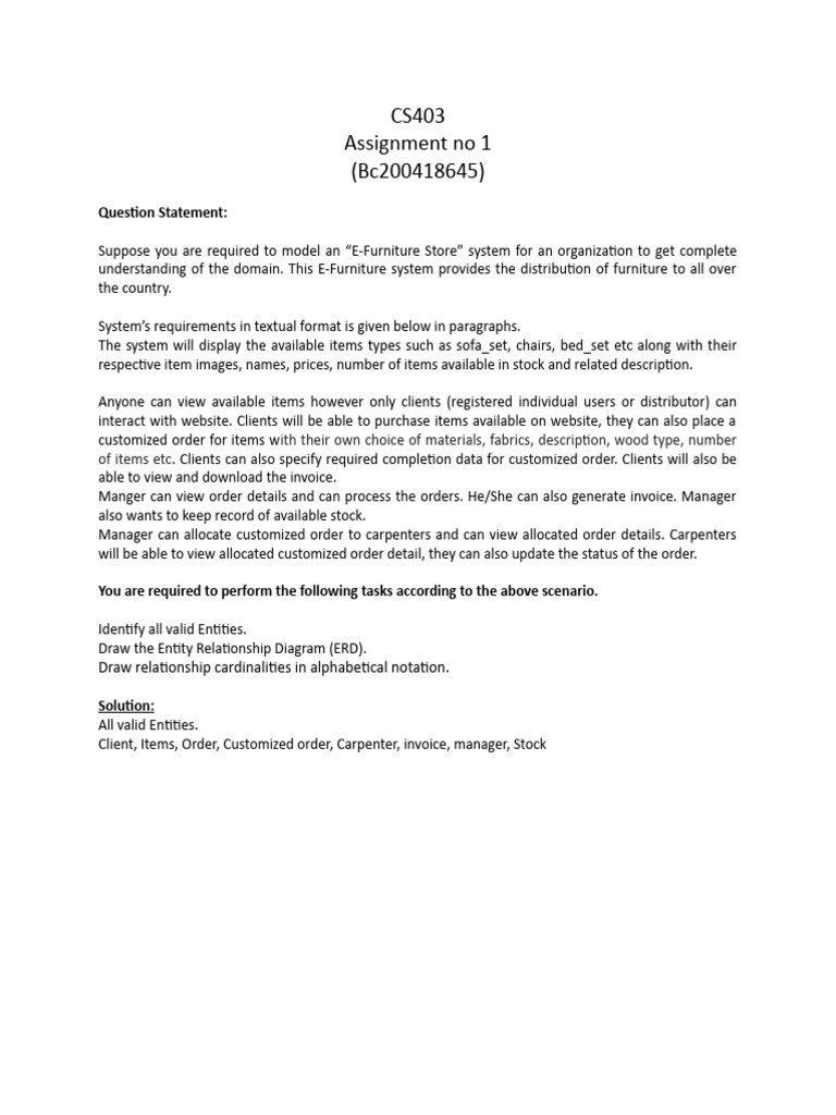 Cs403 Assignment No 1 | PDF